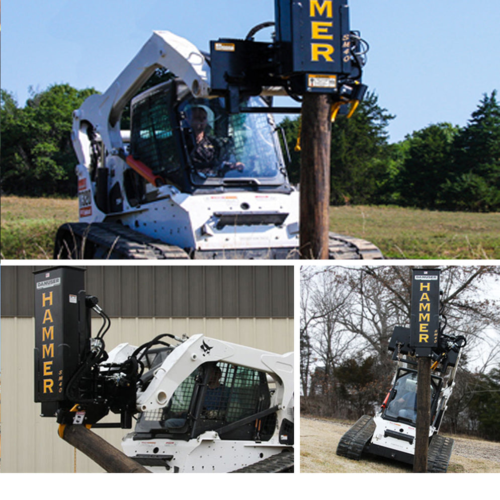 Danuser Hammer Post Driver Skid Steer Attachment — Triple S Products