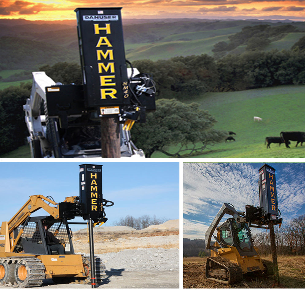 Danuser Hammer Post Driver Skid Steer Attachment — Triple S Products