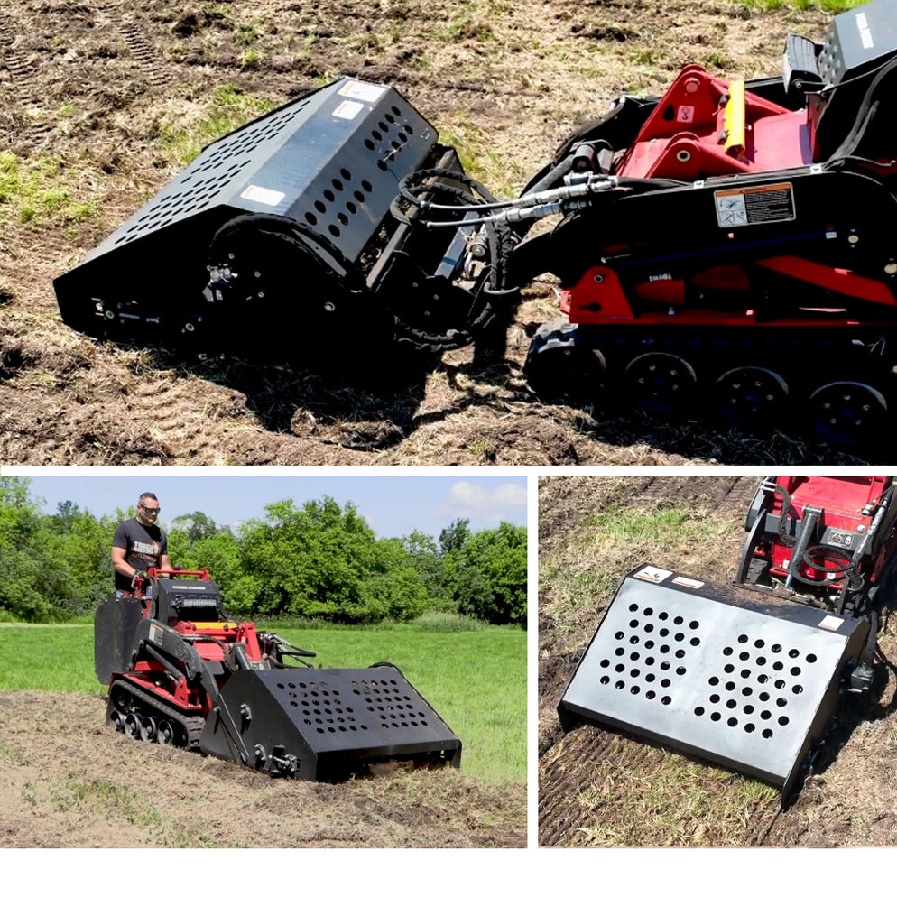 Triple S Power Mini Landscape Rake Skid Steer Attachment — Triple S ...