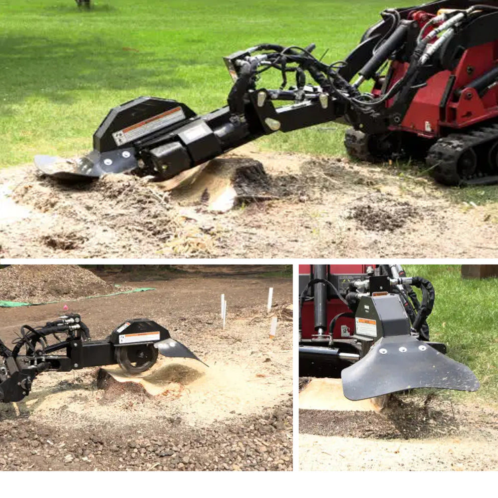 Triple S Power Mini Stump Grinder Skid Steer Attachment — Triple S Products