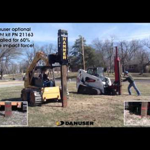 Danuser Hammer Post Driver Skid Steer Attachment — Triple S Products
