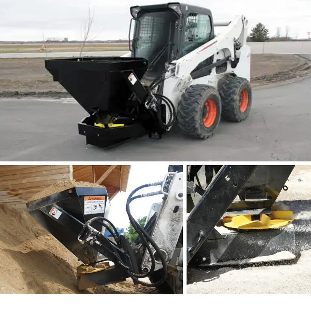 Triple S Power Salt, Sand and Fertilizer Spreader Skid Steer Attachmen ...