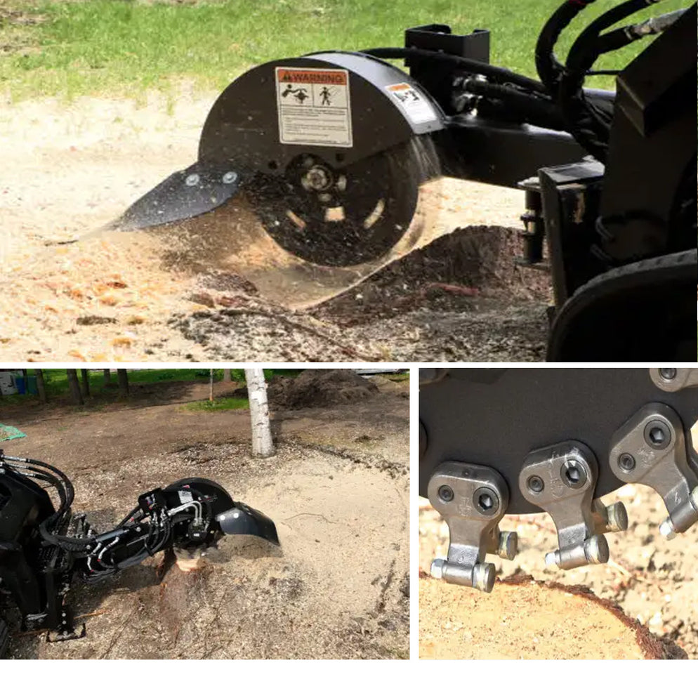 Triple S Power Stump Grinder Skid Steer Attachment — Triple S Products